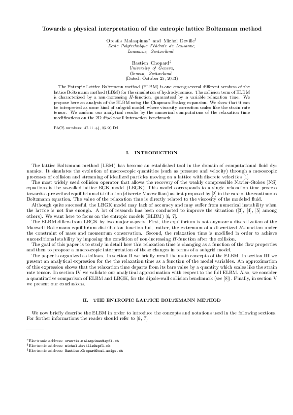 Pdf Towards A Physical Interpretation Of The Entropic Lattice