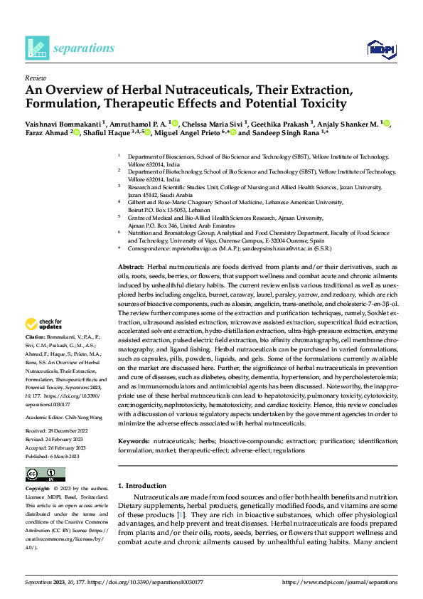 (PDF) An Overview of Herbal Nutraceuticals, Their Extraction ...