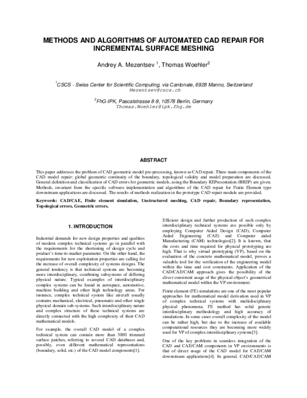 (PDF) Mesh Association: Formulation and Algorithms