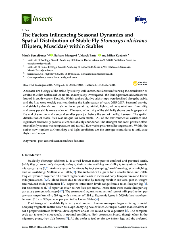 (PDF) The Factors Influencing Seasonal Dynamics and Spatial ...
