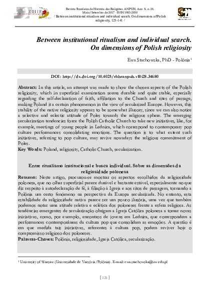 (PDF) Dimensions of Ritualism