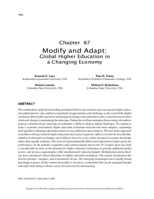 (PDF) Modify and Adapt