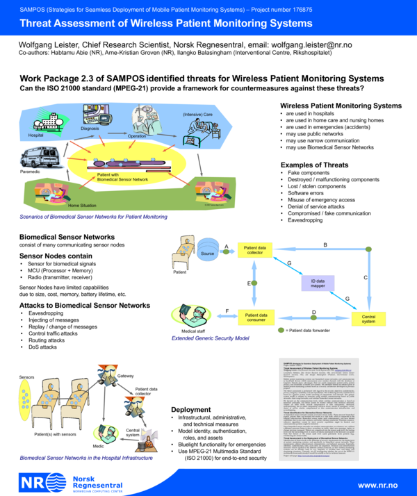 (PDF) Threat Assessment of Wireless Patient Monitoring Systems