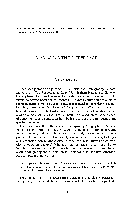 (PDF) Managing the Difference