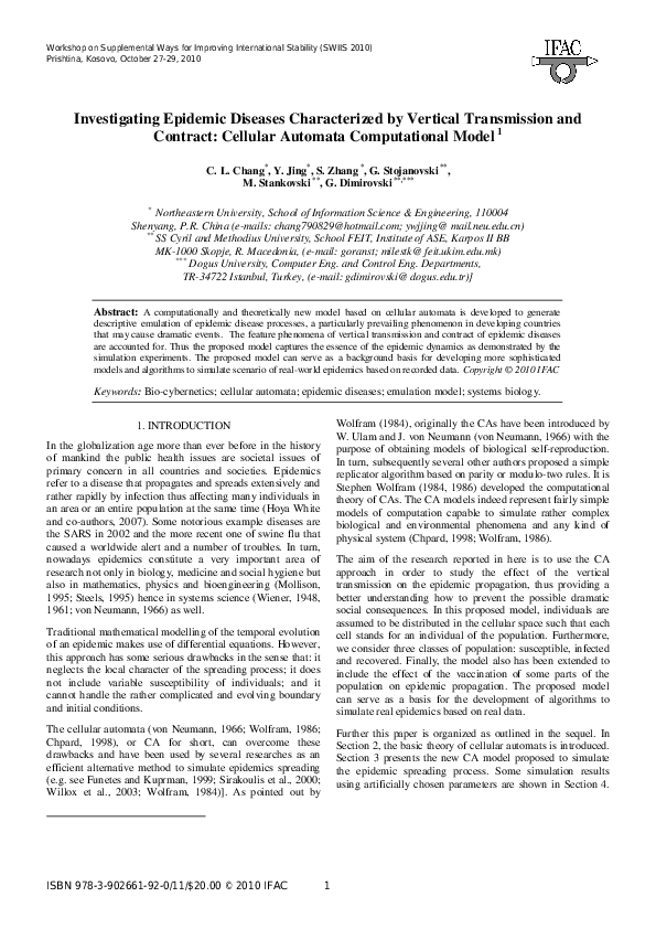 (PDF) Investigating Epidemic Diseases Characterized by Vertical Transmission and Contract ...