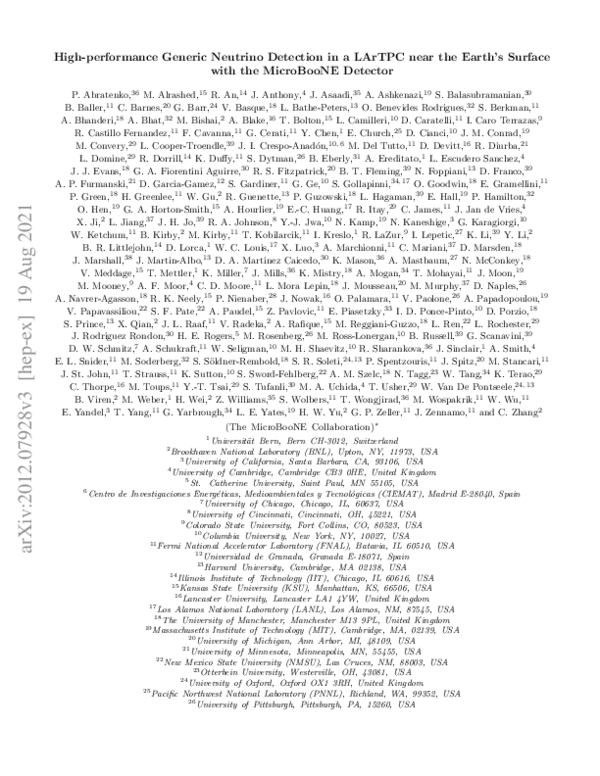 (PDF) High-performance Generic Neutrino Detection in a LArTPC near the ...
