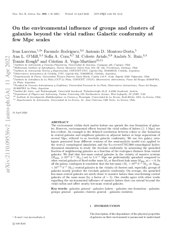 (PDF) On the environmental influence of groups and clusters of galaxies ...