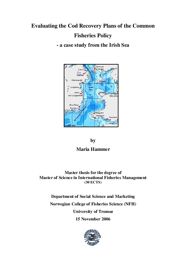 (PDF) Evaluating the cod recovery plans of the common fisheries policy ...
