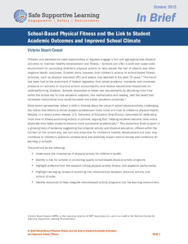 (PDF) School-Based Physical Fitness and the Link to Student Academic Outcomes and Improved ...