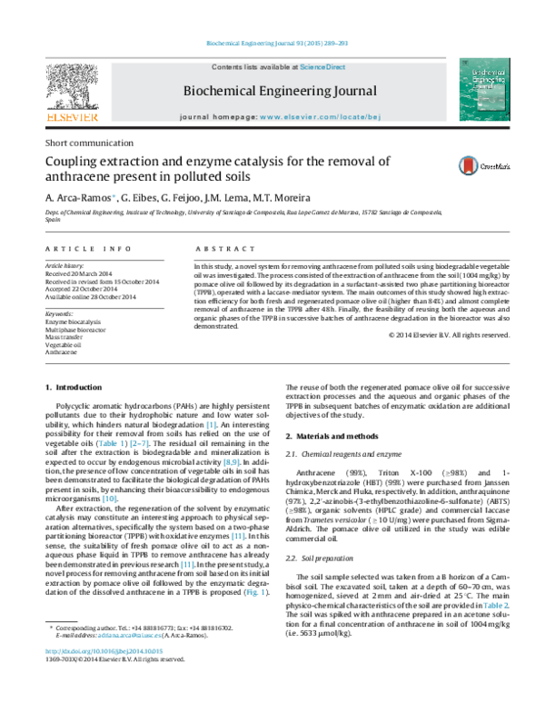 (PDF) Coupling extraction and enzyme catalysis for the removal of ...