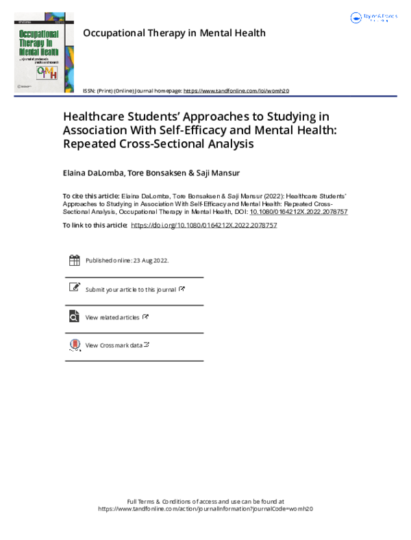 (PDF) Healthcare Students’ Approaches to Studying in Association With ...