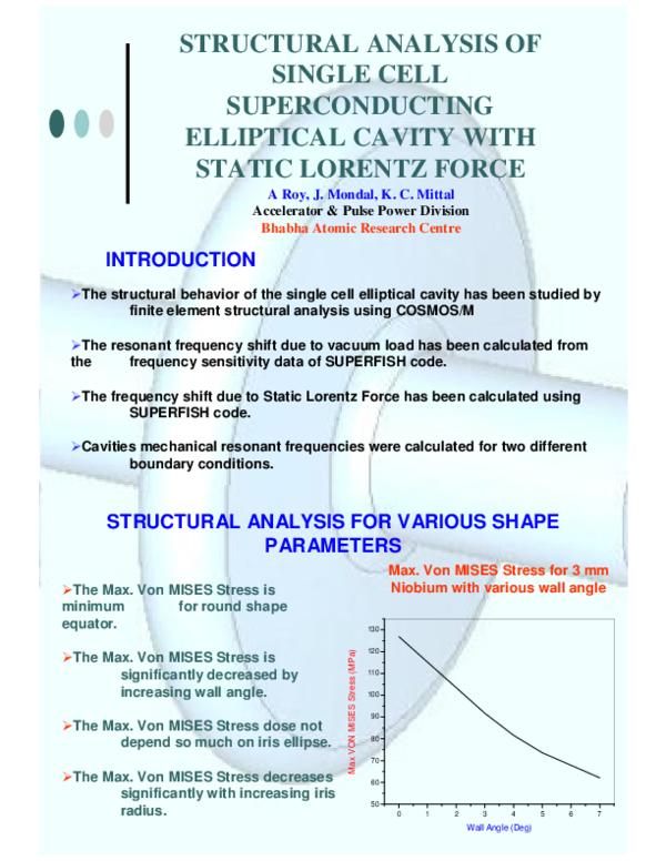 (PDF) Structural analysis of single cell superconducting elliptical ...