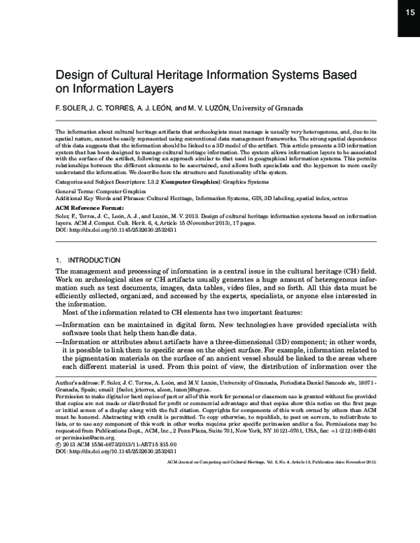 (PDF) Design of cultural heritage information systems based on ...