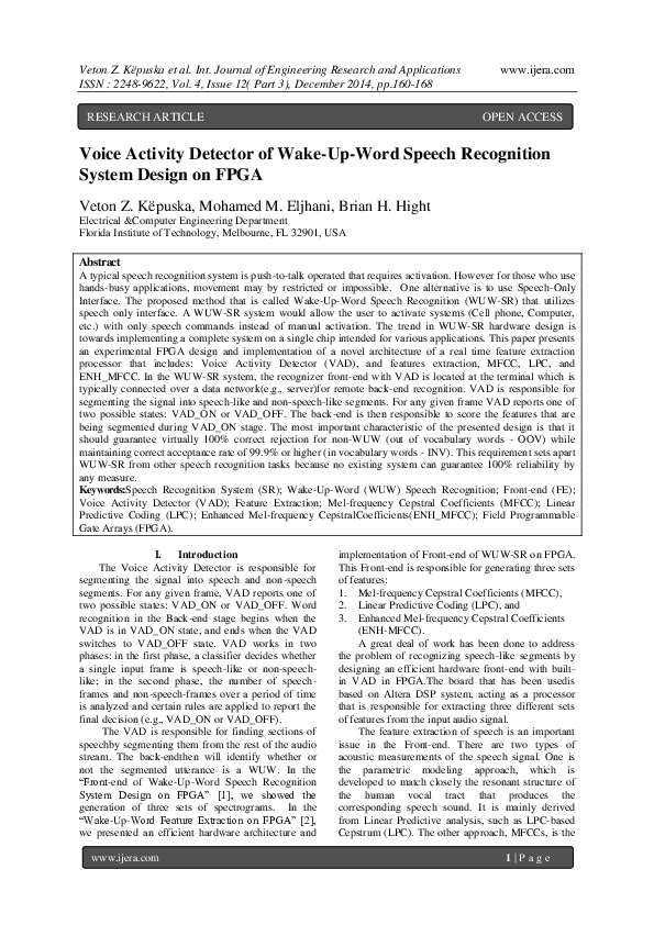 (PDF) Voice Activity Detector of Wake-Up-Word Speech Recognition System ...