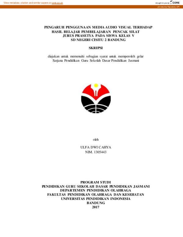 (PDF) Pengaruh Penggunaan Media Audio Visual Terhadap Hasil Belajar ...