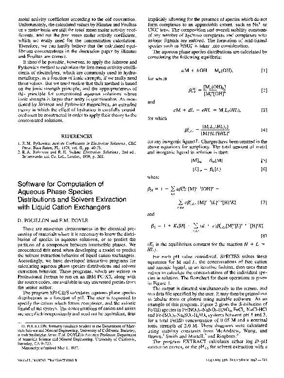 (PDF) Software for computation of aqueous phase species distributions ...