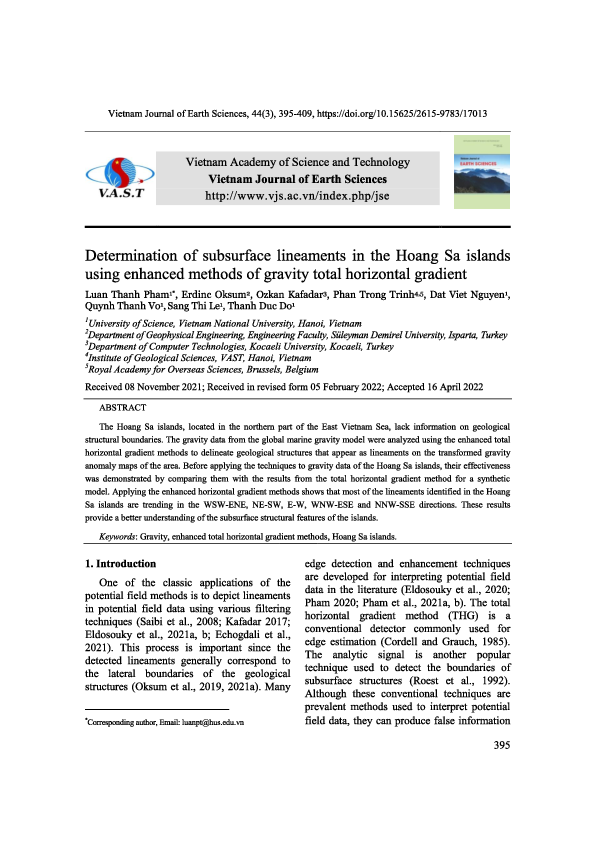 (PDF) Determination of subsurface lineaments in the Hoang Sa islands using enhanced methods of ...