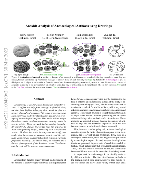 (PDF) ArcAid: Analysis of Archaeological Artifacts using Drawings