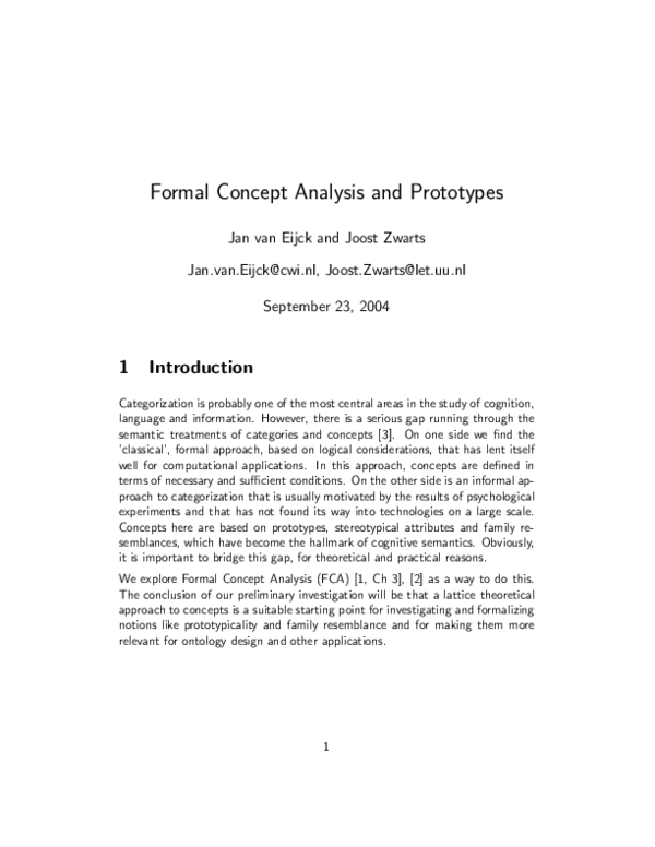 (PDF) Formal concept analysis and prototypes | Jan van Eijck - Academia.edu (PDF) Formal concept analysis and prototypes | Jan van Eijck - Academia.edu