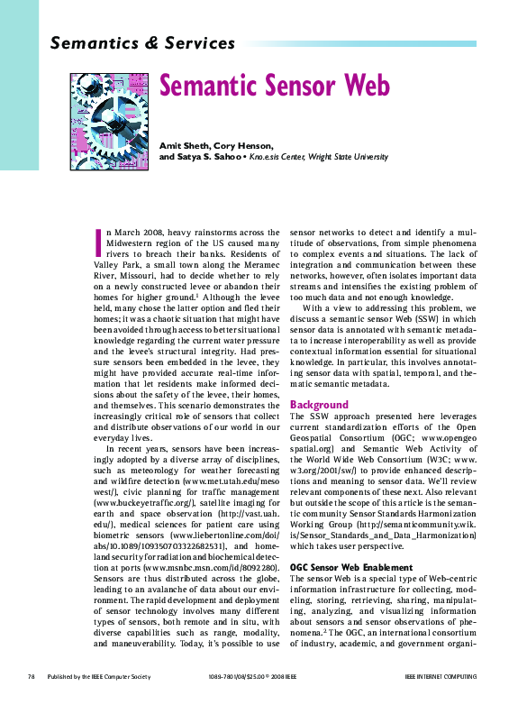 (PDF) Semantic Sensor Web