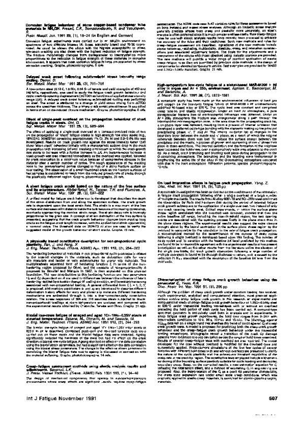 (PDF) High-Temperature Low Cycle Fatigue of Nickel-Based Superalloy IN738LC