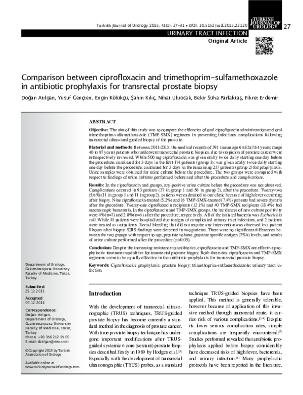 (PDF) Comparison between ciprofloxacin and trimethoprim ...