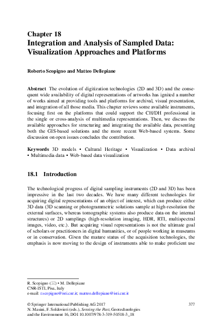 (PDF) Integration and Analysis of Sampled Data: Visualization Approaches and Platforms