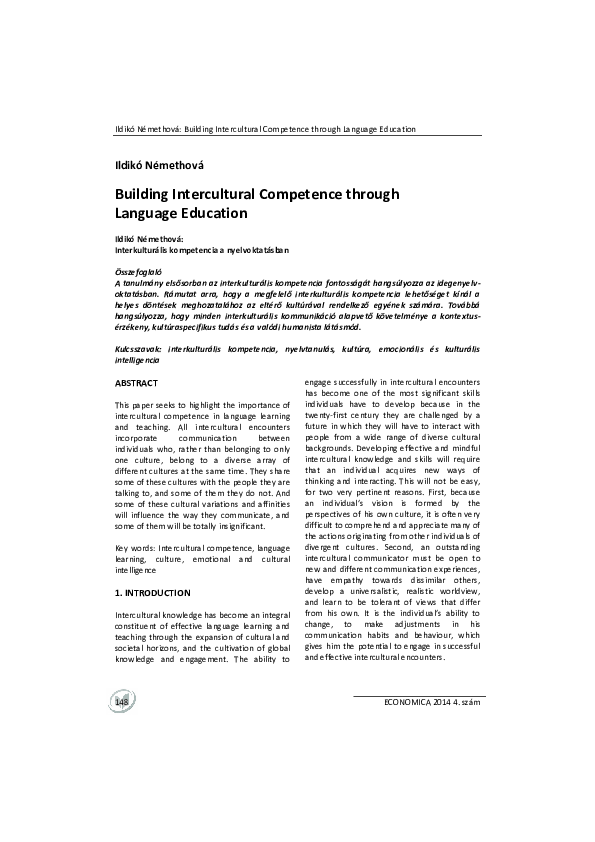 (PDF) Building Intercultural Competence through Language Education (PDF) Building Intercultural Competence through Language Education