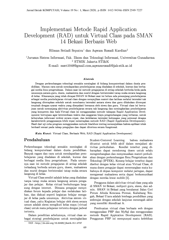 (PDF) Implementasi Metode Rapid Application Development (RAD) untuk ...