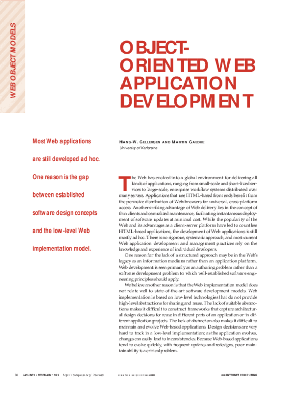 (PDF) Object-oriented Web application development