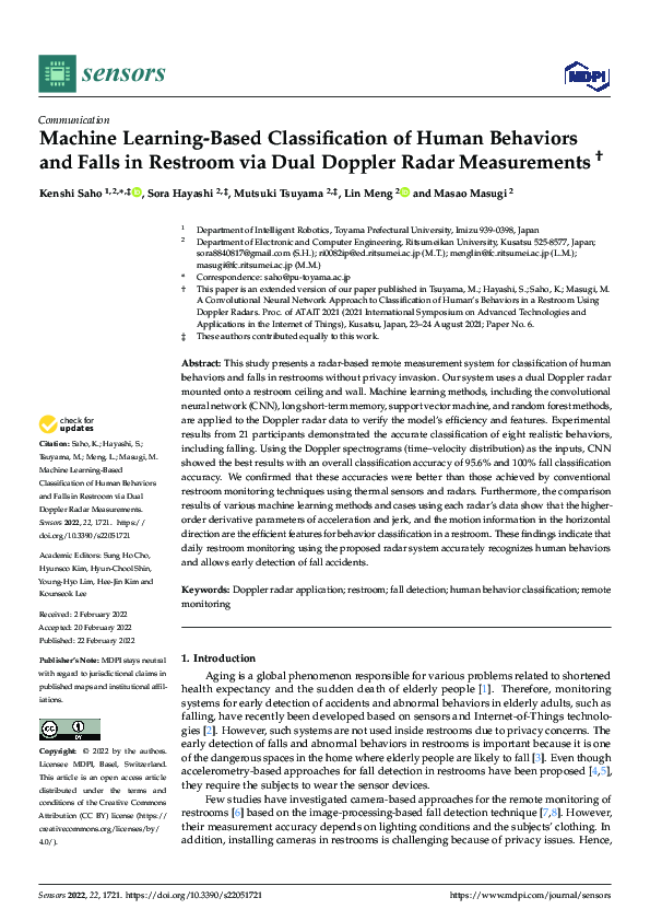 (PDF) Machine Learning-Based Classification of Human Behaviors and ...