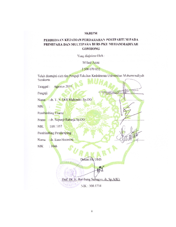 (PDF) Perbedaan Kejadian Perdarahan Postpartum Pada Primipara Dan ...