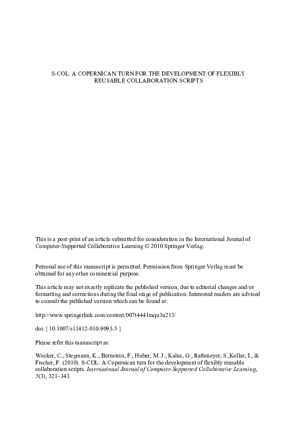 (PDF) S-COL: A Copernican turn for the development of flexibly reusable ...