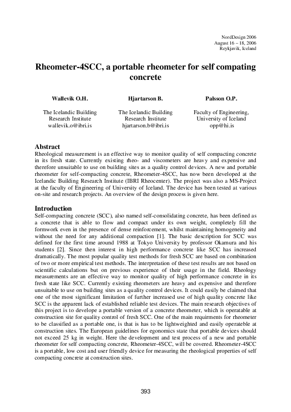 (PDF) Rheometer-4SCC, a Portable Rheometer for Self Compating Concrete
