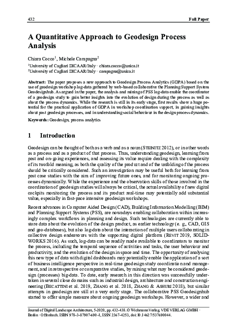 (PDF) A Quantitative Approach to Geodesign Process Analysis