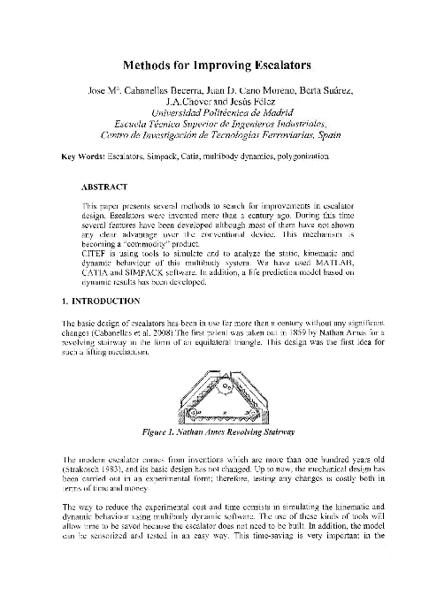 (PDF) Methods for Improving Escalators