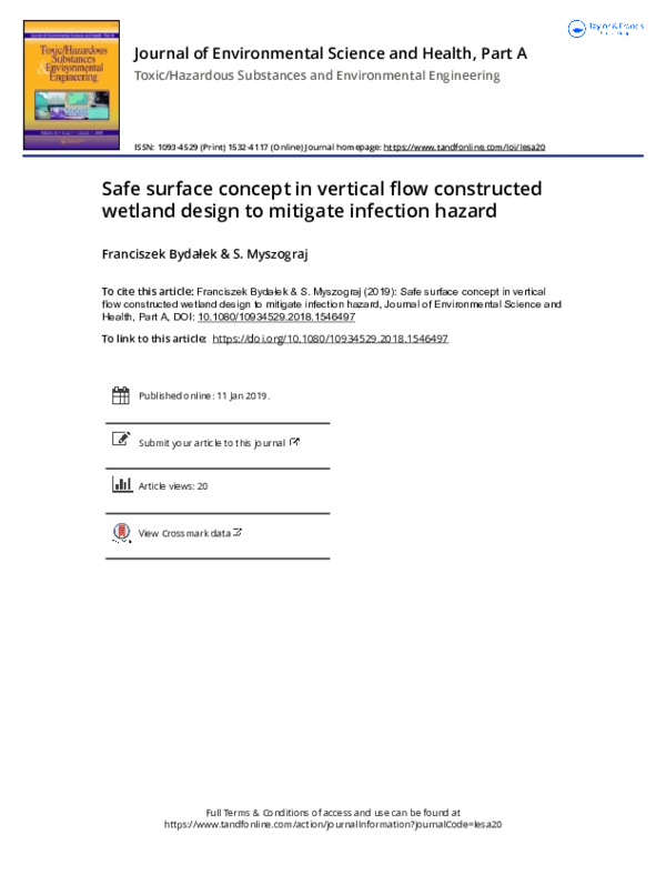 (PDF) Safe surface concept in vertical flow constructed wetland design ...