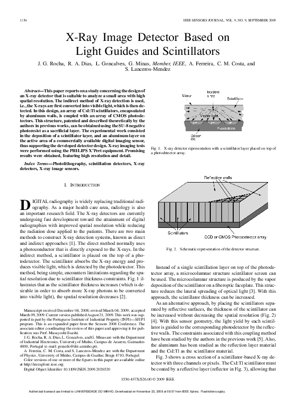 (PDF) X-Ray Image Detector Based on Light Guides and Scintillators ...