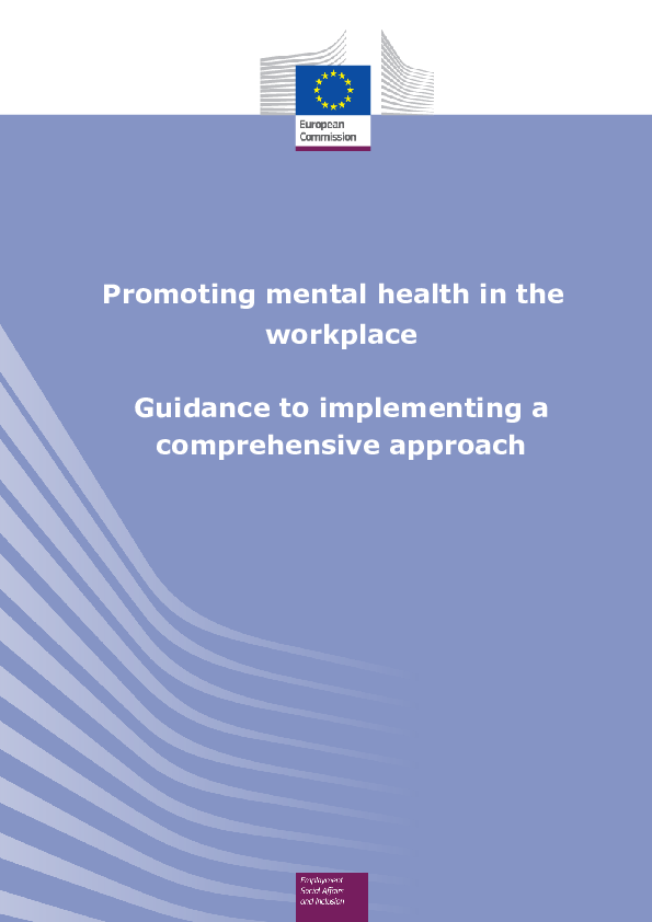 (PDF) Promoting mental health in the workplace: guidance to ...