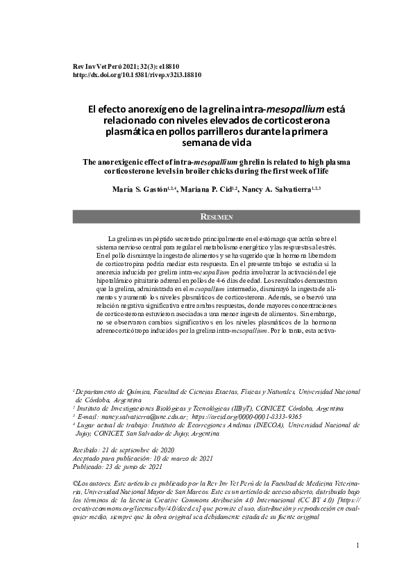 (PDF) El efecto anorexígeno de la grelina intra-mesopallium está ...