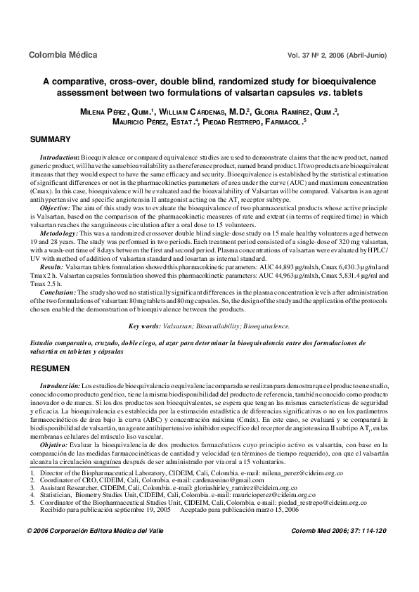 (PDF) A comparative, cross-over, double blind, randomized study for bioequivalence assessment ...