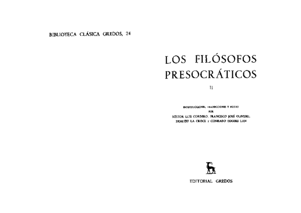 (PDF) Los filosofos presocraticos II