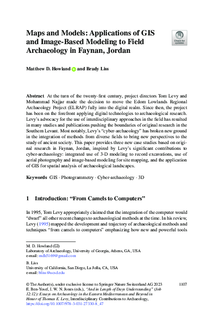 (PDF) Howland and Liss Maps and Models Applications of GIS and Image Based Modeling to Field ...