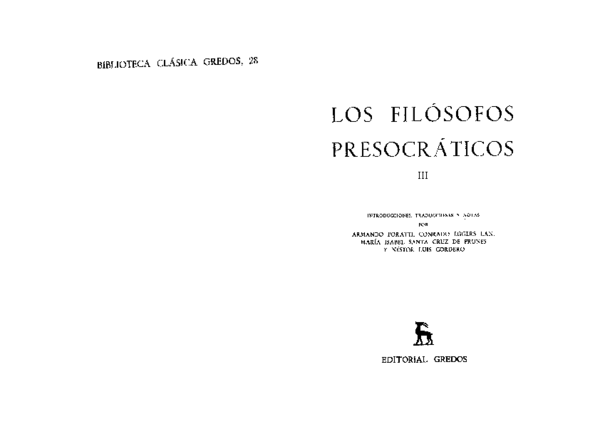 (PDF) Los filosofos presocraticos III