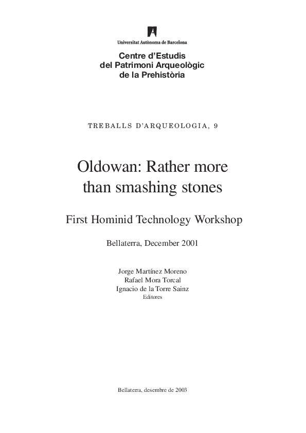 (PDF) Technological developments in the Oldowan of Koobi Fora ...