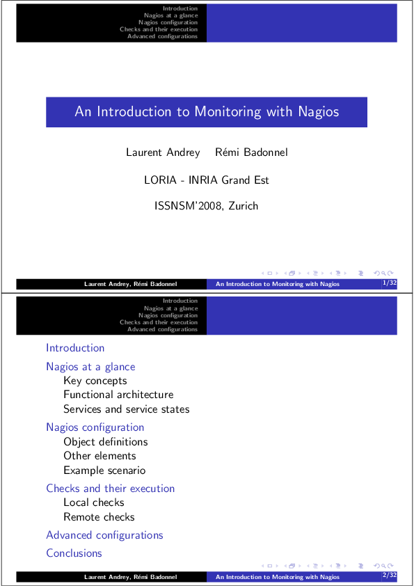 (PDF) An Introduction to Monitoring with Nagios