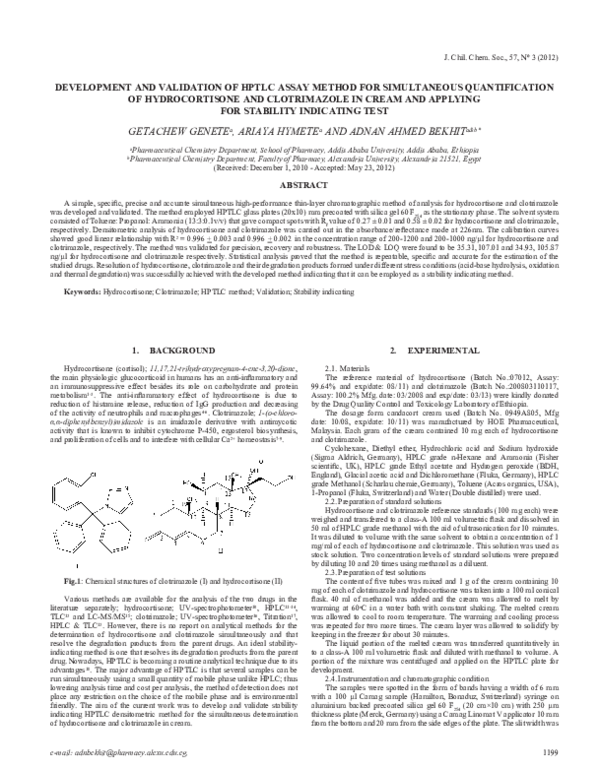 (PDF) Development and Validation of HPTLC Assay Method for Simultaneous Quantification of ...