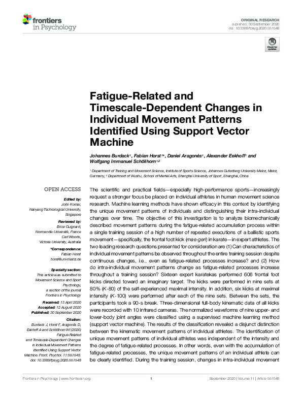 (PDF) Fatigue-Related and Timescale-Dependent Changes in Individual ...