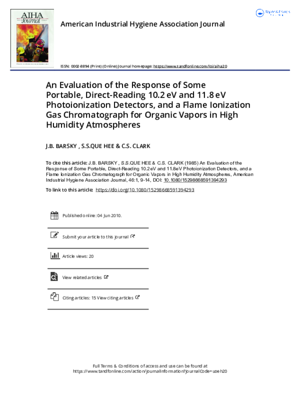 (PDF) An Evaluation of the Response of Some Portable, Direct-Reading 10 ...