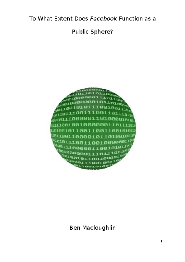 (DOC) To What Extent Does Facebook Function as a Public Sphere?
